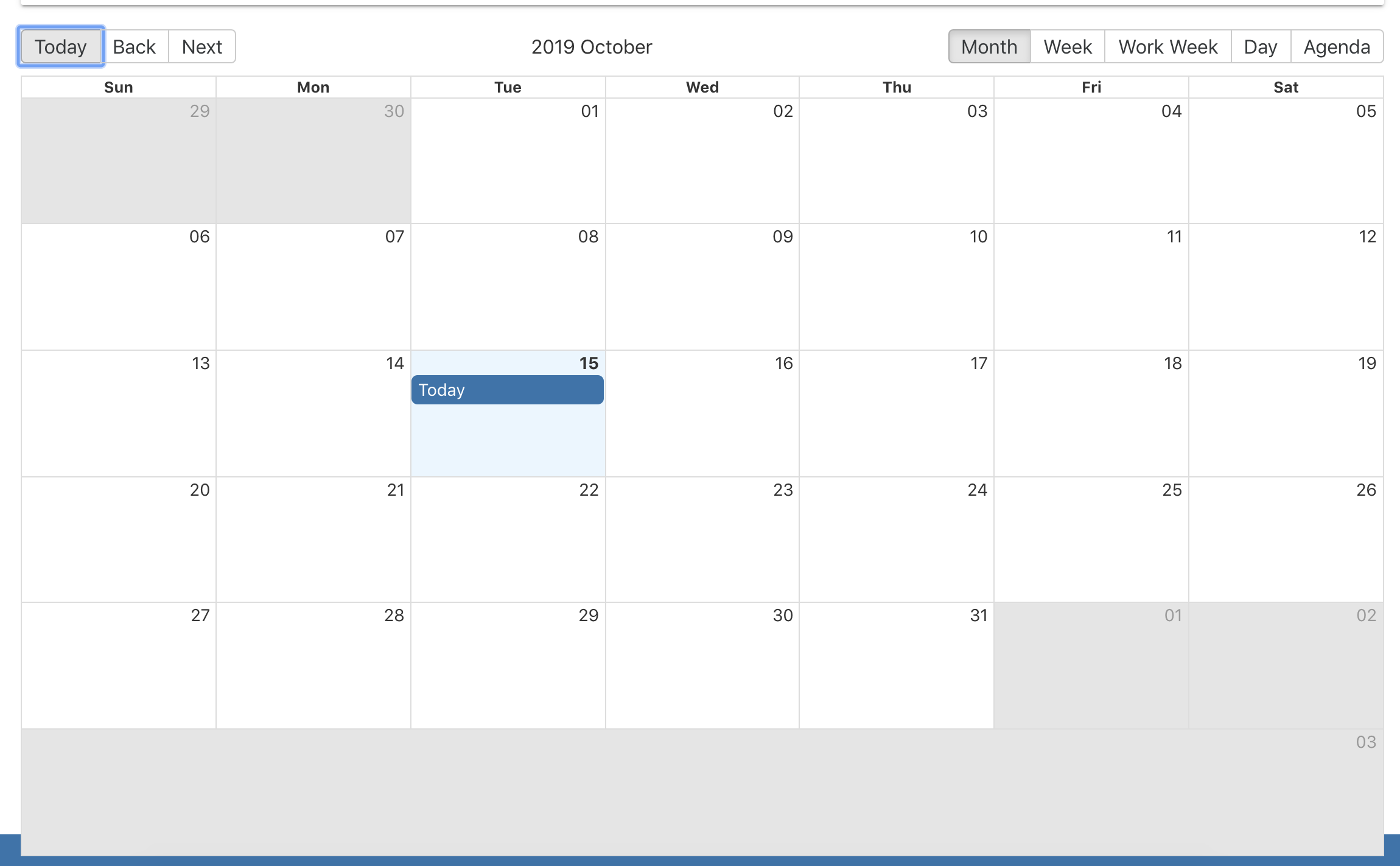 Bug when shows two weeks of next month · Issue #1498 · jquense/react-big-calendar · GitHub