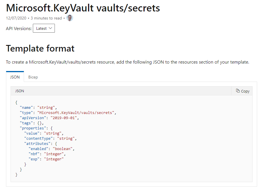 name on Microsoft.KeyVault/vaults/accessPolicies generates error ...