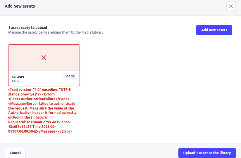 Could not upload files into blob due to authorization · Issue #56 · jakeFeldman/strapi-provider ...
