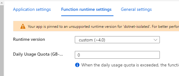 upgrading from v3 to v4 azure function results in upgrading from v3 to v4 azure function results in