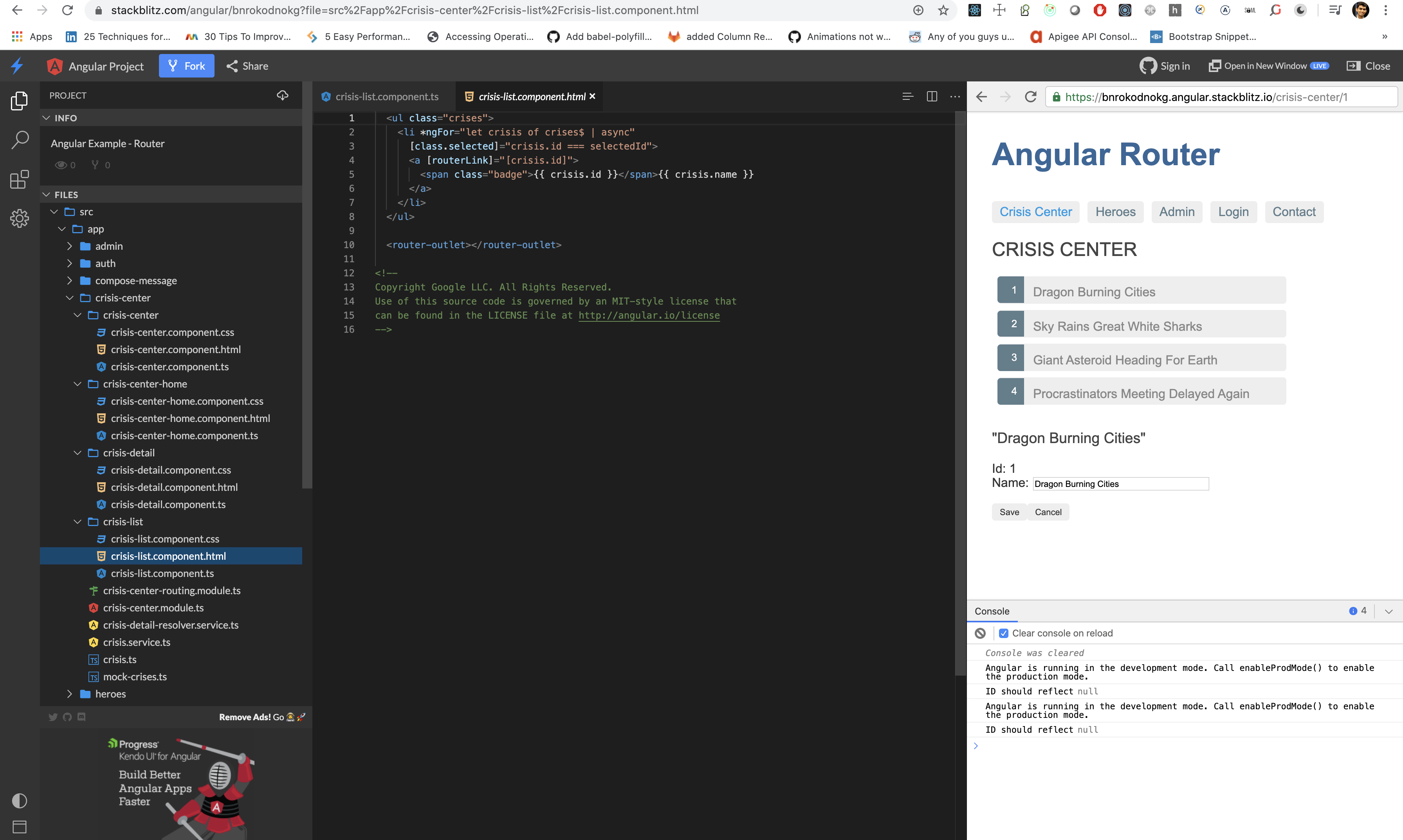 Parammap Not Giving Param Id In Angular Official Example Select Not