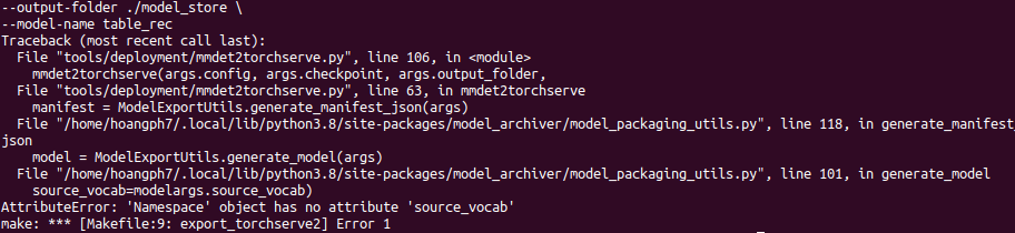 Error When Convert Model To Torchserve Format · Issue 6124 · Open Mmlabmmdetection · Github 8848