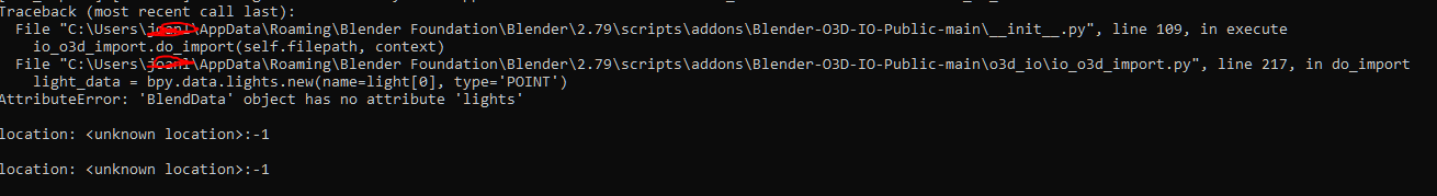 Lights don't import in Blender 2.79 · Issue #25 · space928/Blender-O3D-IO-Public · GitHub