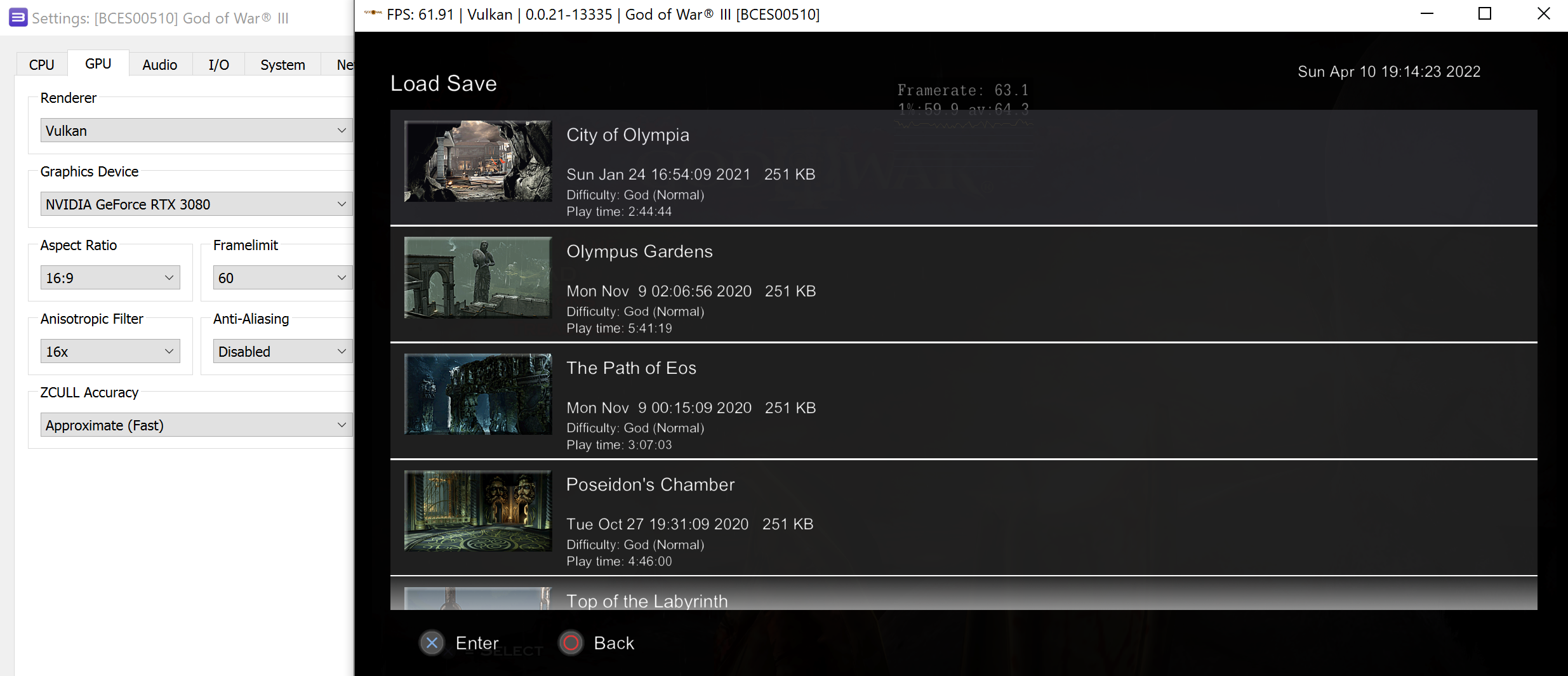 (Regression) Framelimiter no-longer works with RPCS3's native interace ...