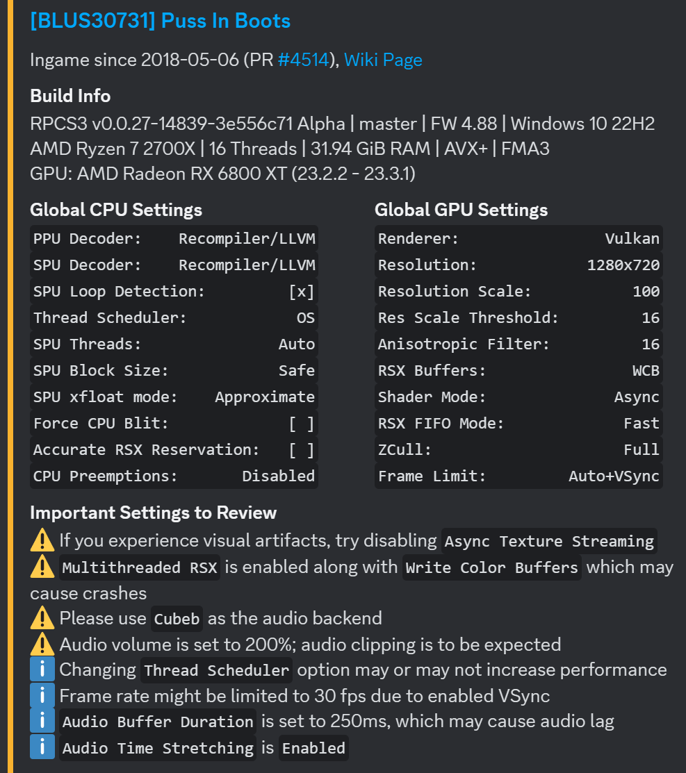 Puss in Boots [BLUS30731] · Issue #13616 · RPCS3/rpcs3 · GitHub
