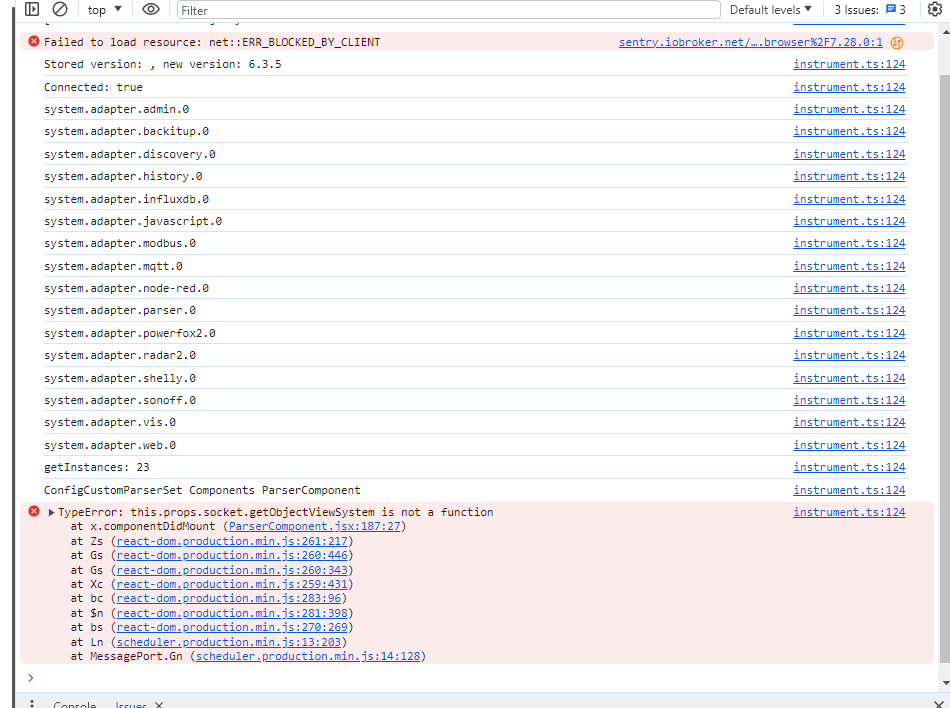 [bug]: IoBroker Parser GUI error after update of adapter · Issue #2228 · ioBroker/ioBroker.admin ...