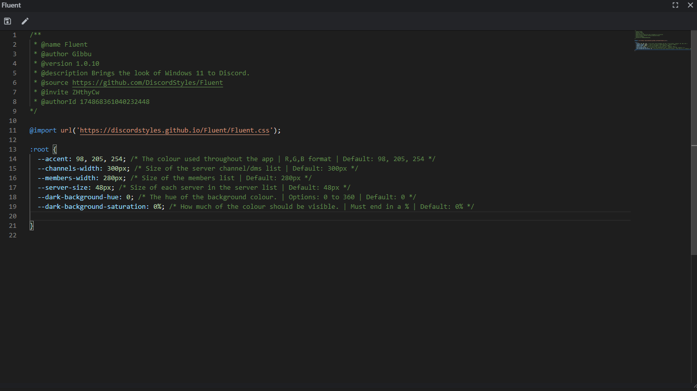 I need help to change voice and text channels fonts sizes · Issue #115 · DiscordStyles/Fluent ...