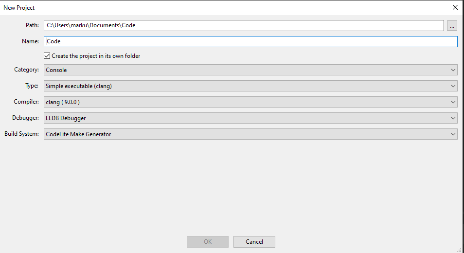 unable to create a new project · Issue #2391 · eranif/codelite · GitHub