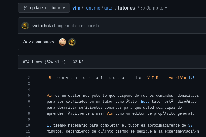 Spanish Translations Are Outdated · Issue 10163 · Vimvim · Github 