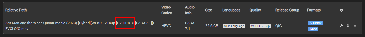 Radarr does not recognize an hybrid HDR format · Issue #8393 · Radarr ...