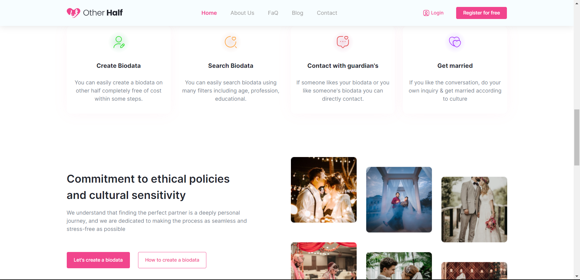 GitHub - iamsharathpawar/Other-Half-Matrimonial-Platform-: Crafted "OtherHalf," a web platform ...