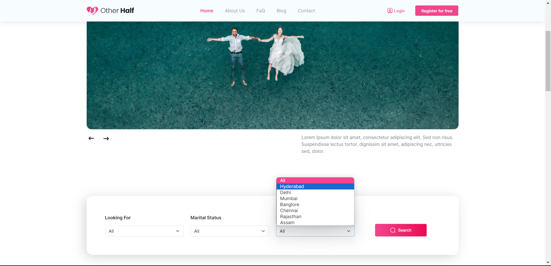 GitHub - iamsharathpawar/Other-Half-Matrimonial-Platform-: Crafted "OtherHalf," a web platform ...