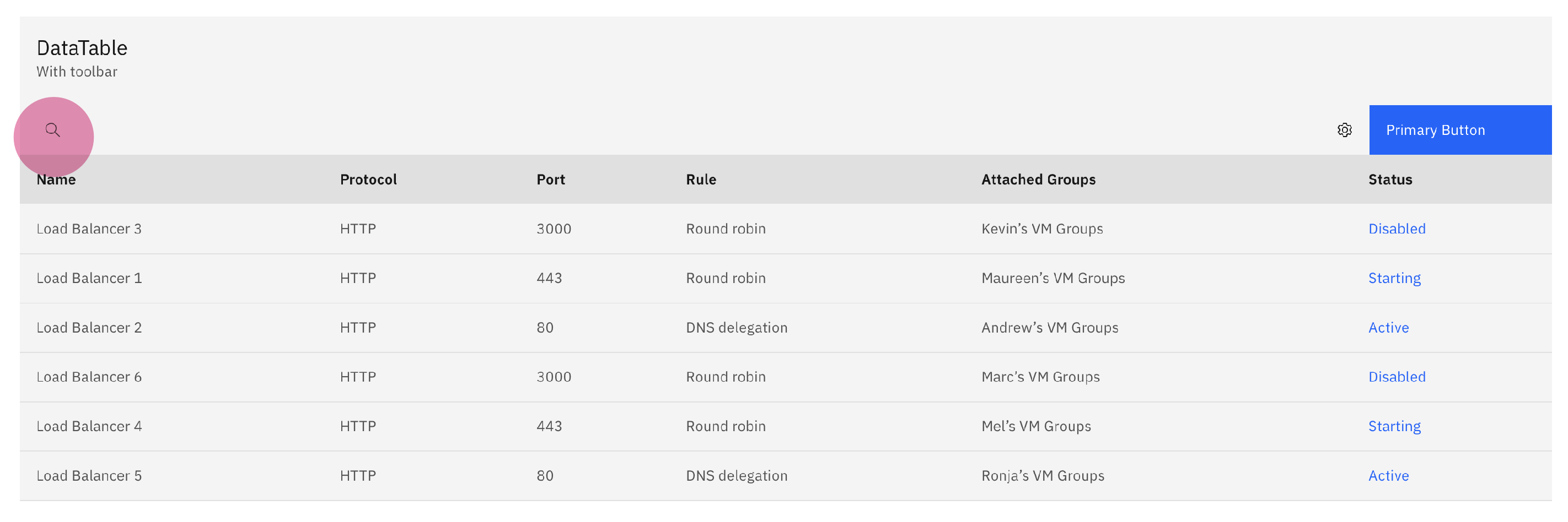 [Data table with toolbar] Search jumped to left and broke onClick ...