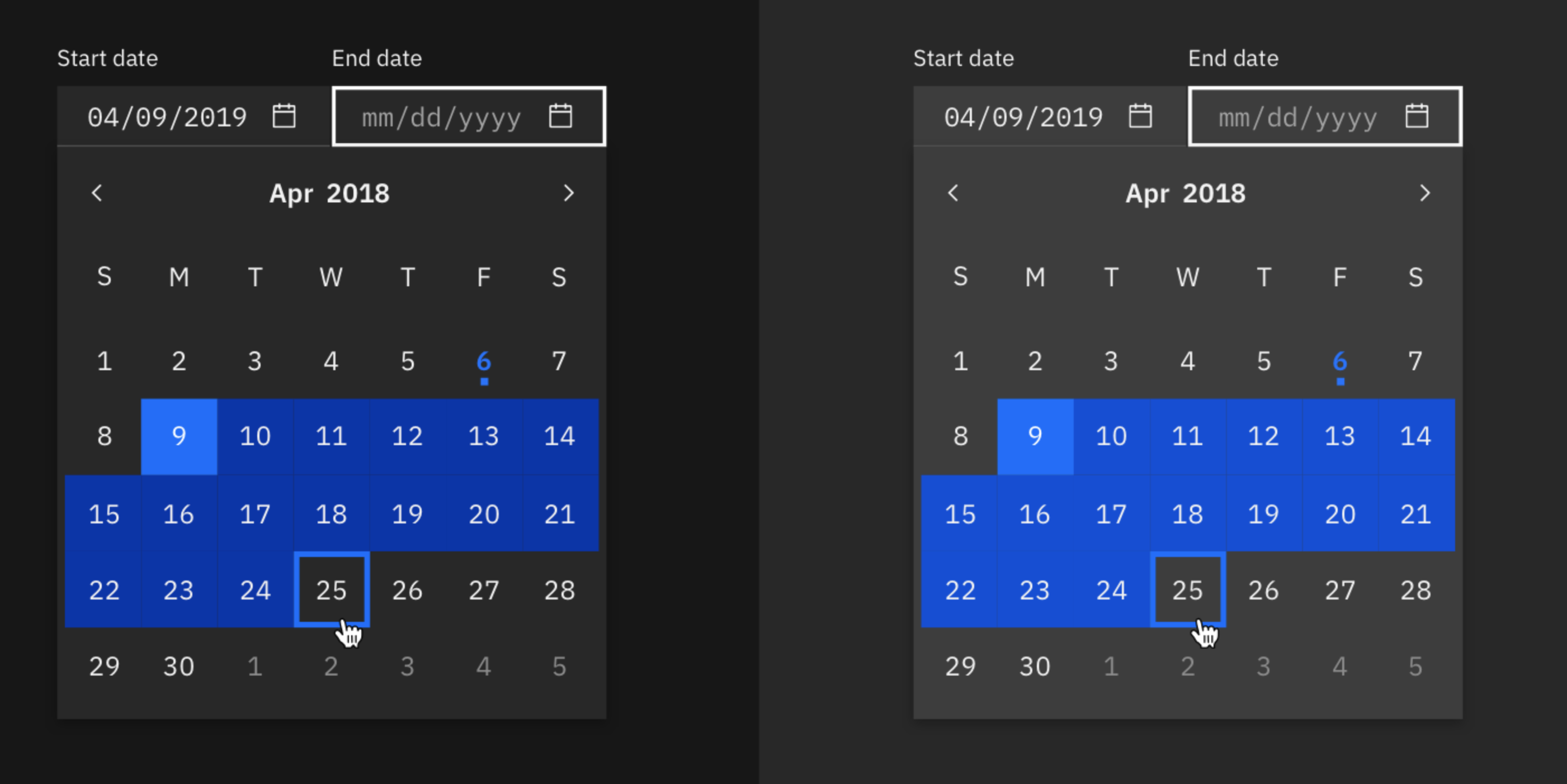 [Date picker] Dark theme's dropdown is wrong · Issue #3183 · carbon-design-system/carbon · GitHub