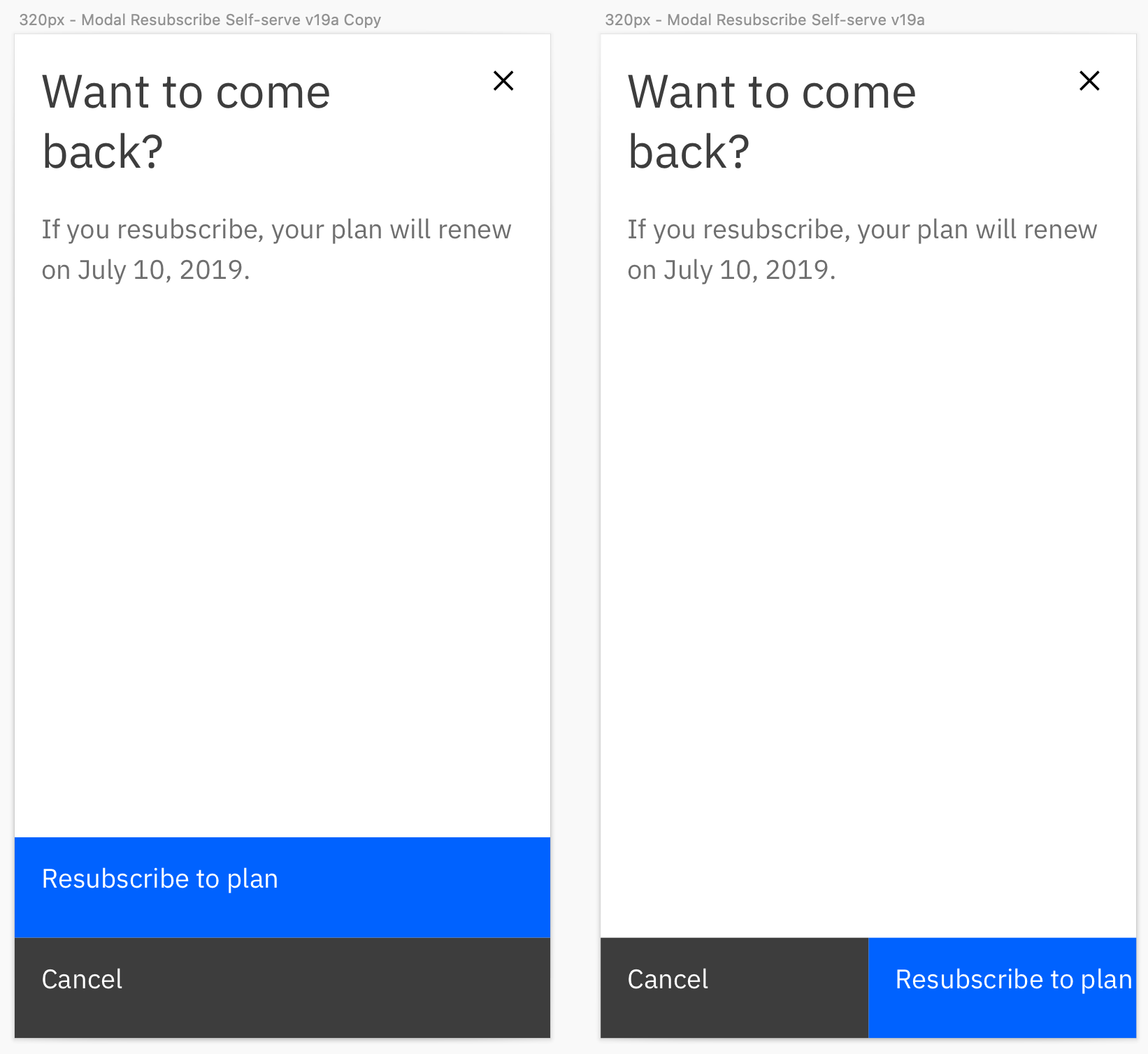 [Buttons] Stacking primary and secondary CTA on mobile · Issue #5636 · carbon-design-system ...