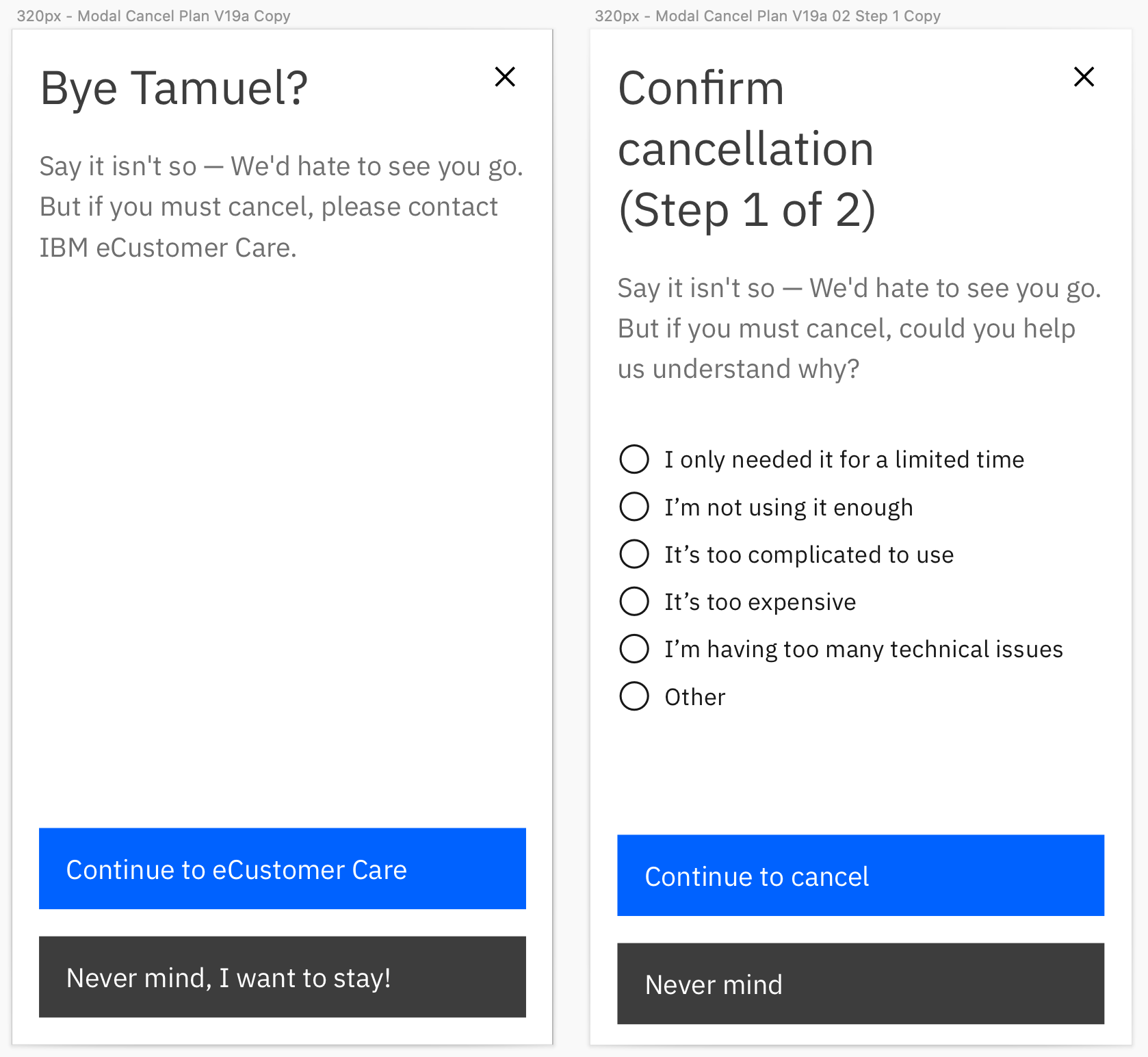 [Buttons] Stacking primary and secondary CTA on mobile · Issue #5636 · carbon-design-system ...