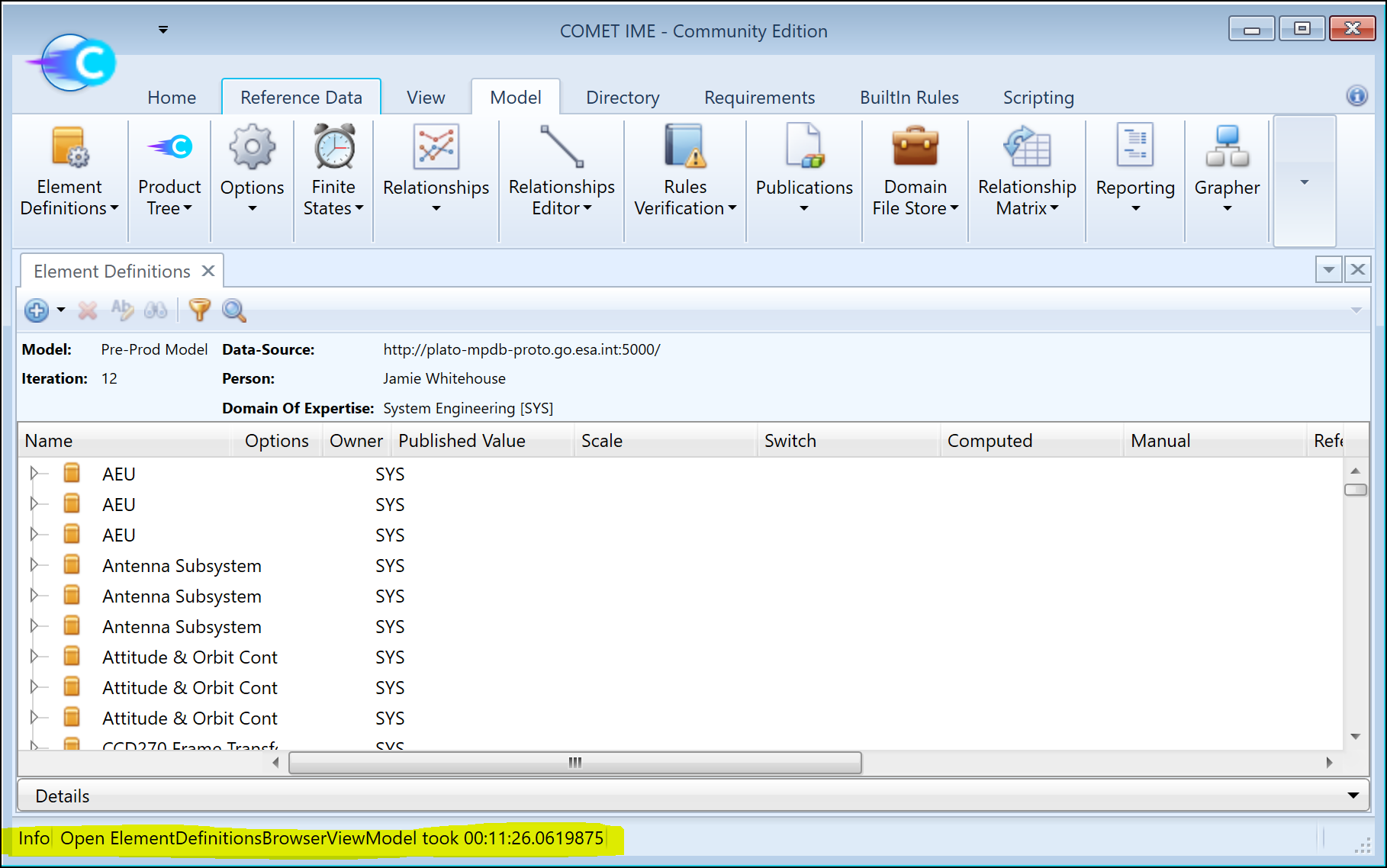 Excessive loading time and memory usage for Element Definitions View on large models · Issue ...