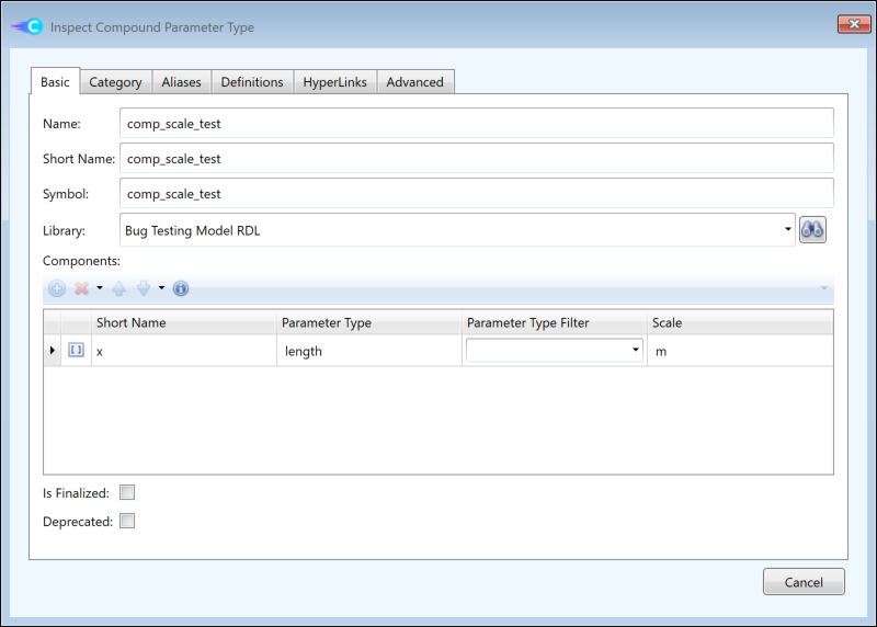 ParameterTypeComponent scale selection does not persist · Issue #1133 · STARIONGROUP/COMET-IME ...