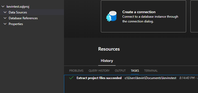 Import New Database Project from live database does not show object ...