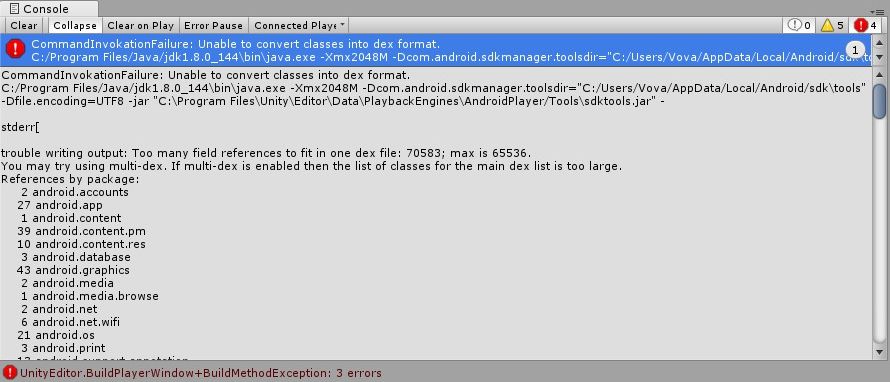 CommandInvokationFailure: Failed to re-package resources. · Issue #85 · googlesamples/unity-jar ...