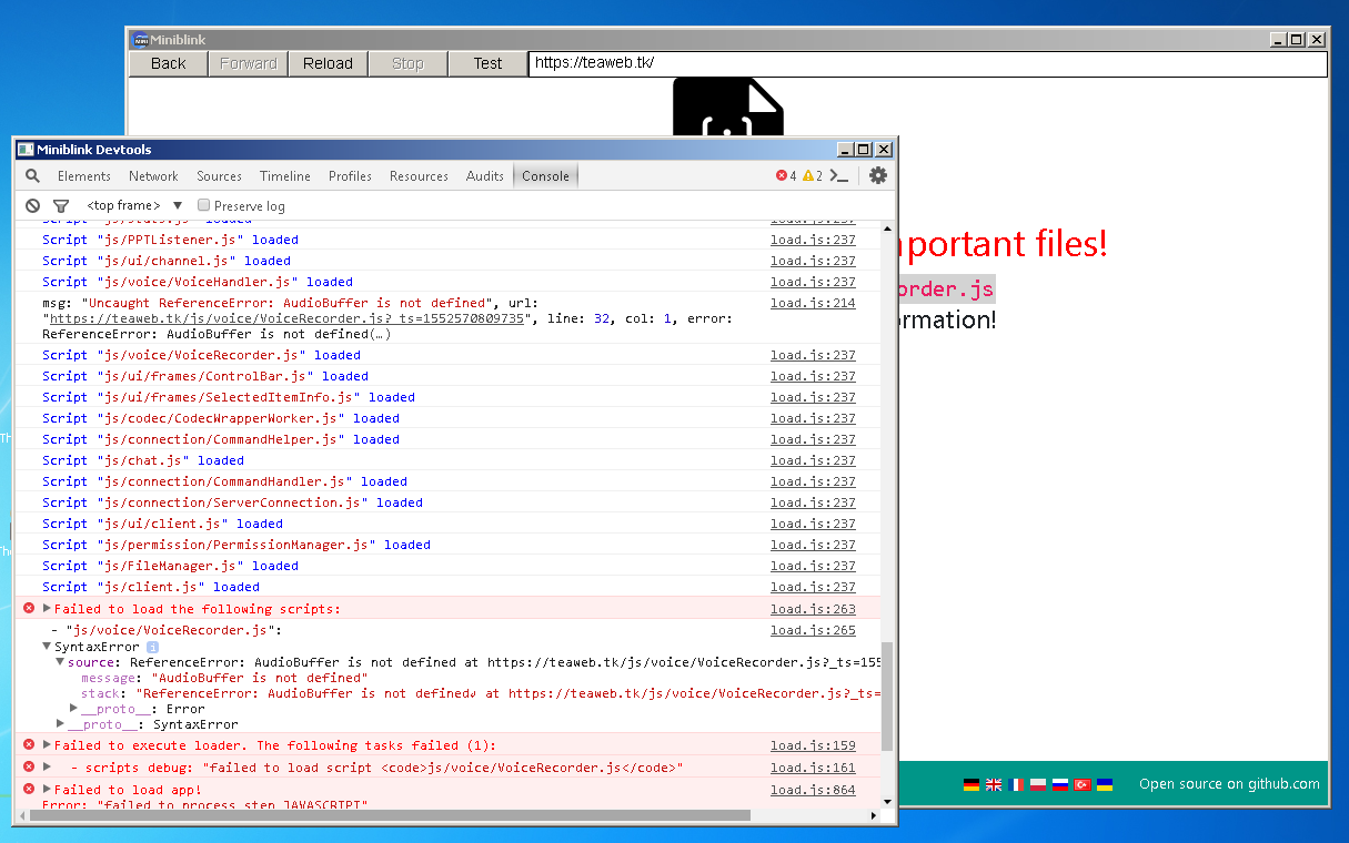 WebAudio support · Issue #250 · weolar/miniblink49 · GitHub