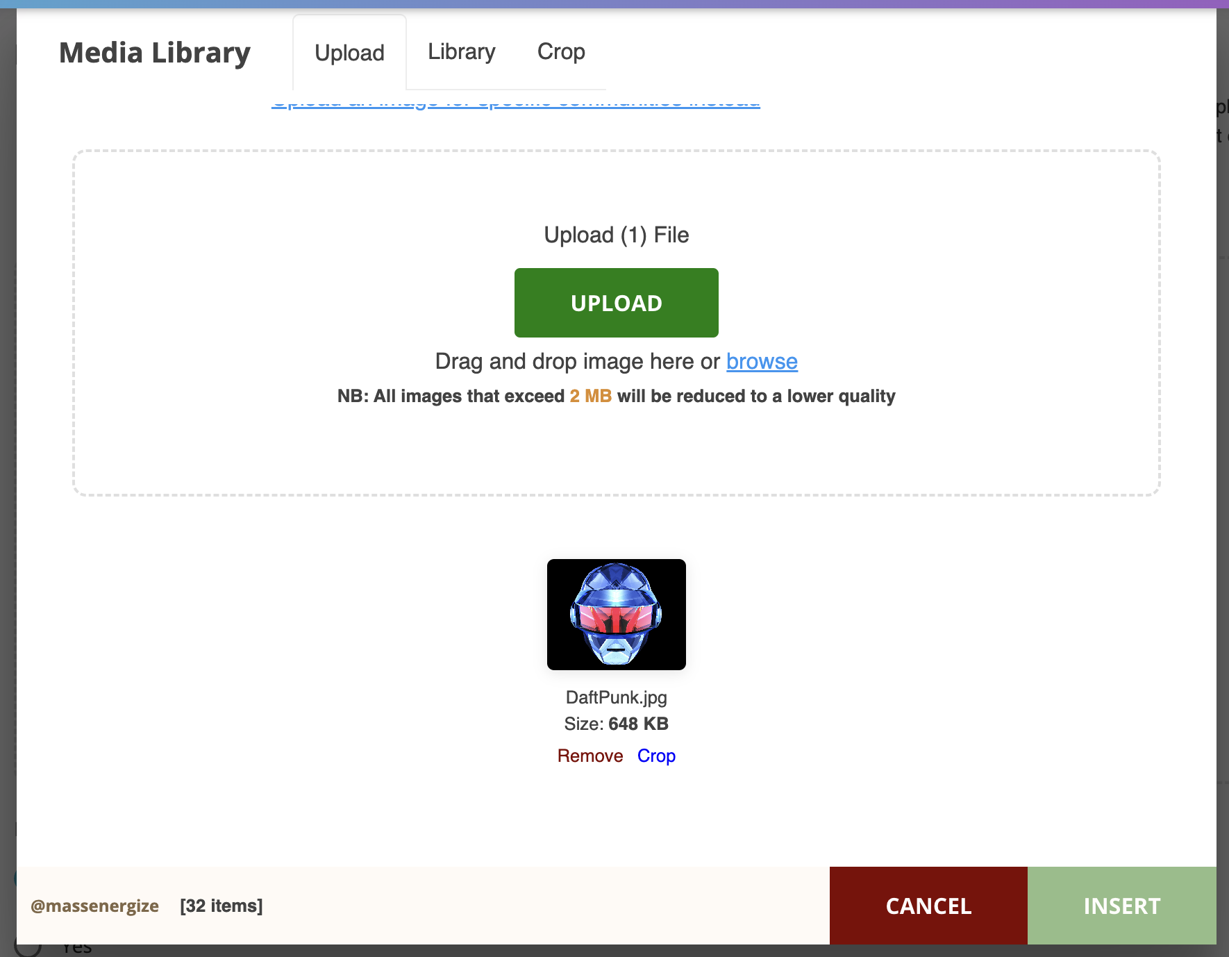 [Enhancement] Media library - User flow Issue - Display message to user to tell them why they ...
