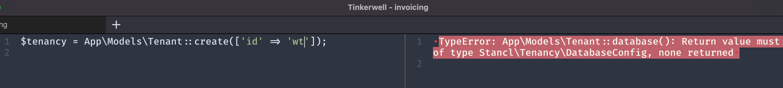 Quick Guide Errors · Issue 821 · Archtechx Tenancy · Github