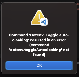 Linux vscode: Link for toggling auto-cloaking doesn't show · Issue #33 · dotenv-org/dotenv ...