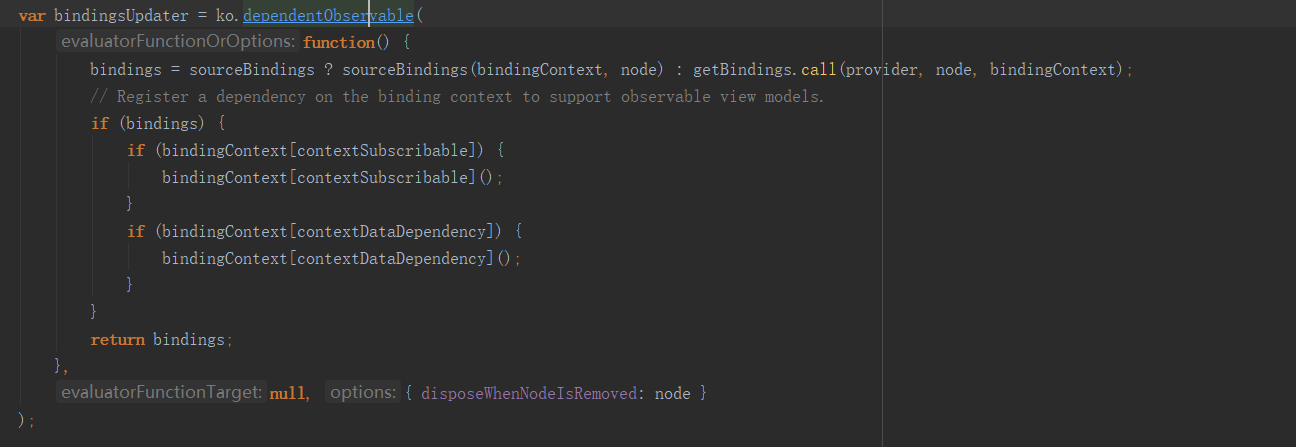 small optimize in method applyBindingsToNodeInternal · Issue #2463 · knockout/knockout · GitHub