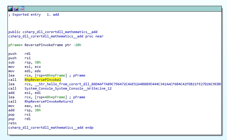 CoreRT DLL loaded InMemory Crashes on Console.WriteLine · Issue #6969 · dotnet/corert · GitHub