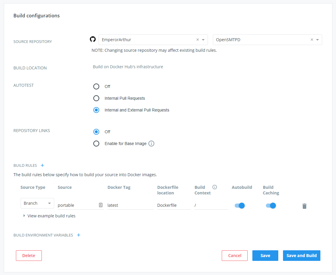 Docker Hub is not auto building portable images · Issue #912 · OpenSMTPD/OpenSMTPD · GitHub