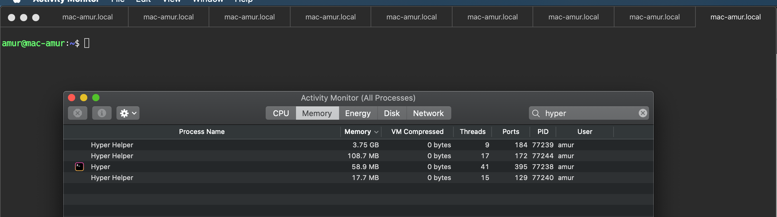 Memory leak · Issue #3281 · vercel/hyper · GitHub