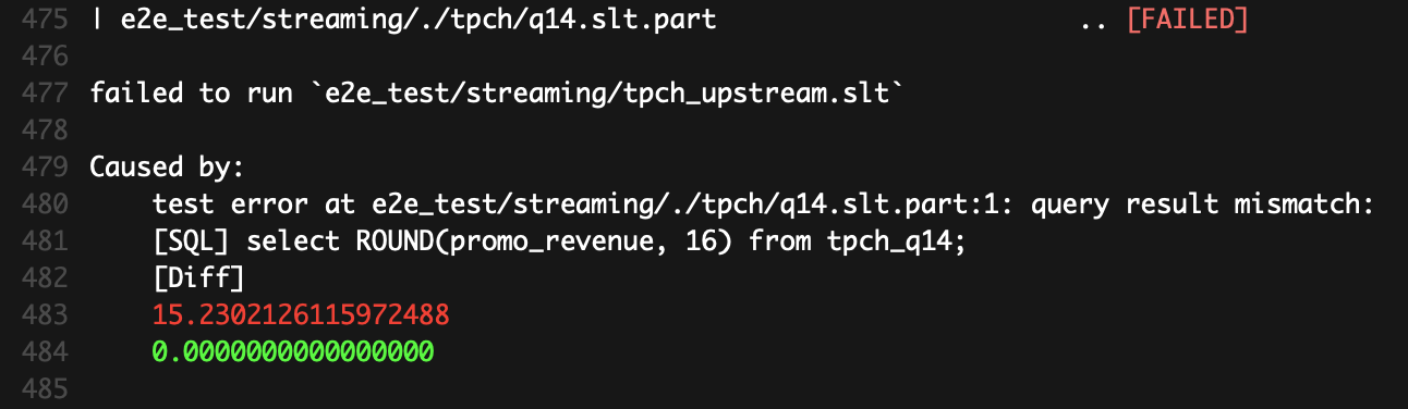 bug: several queries result mismatch under parallel e2e · Issue #4857 · risingwavelabs ...