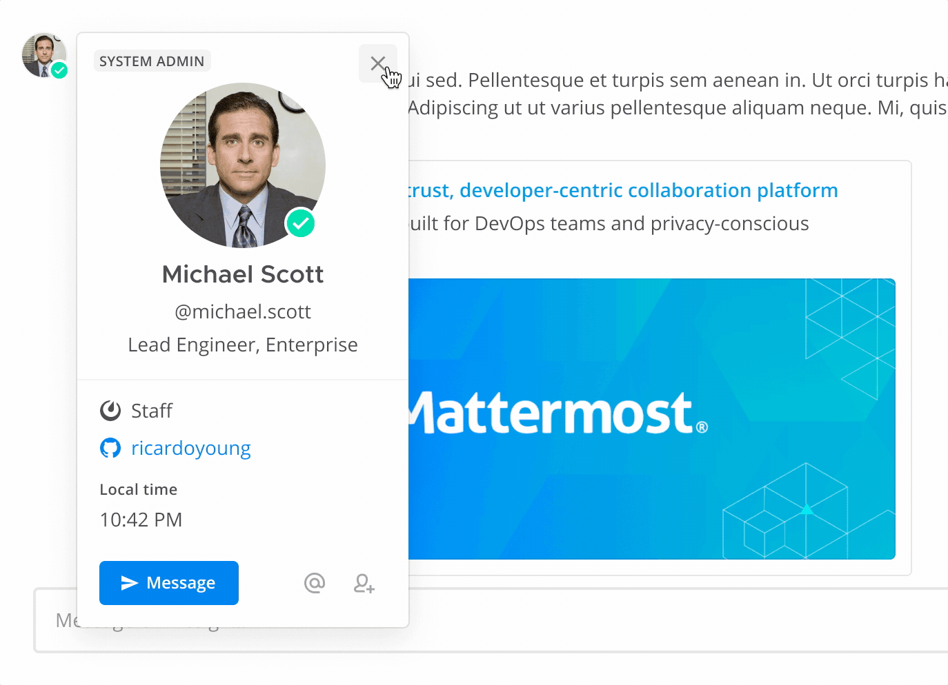 Profile Popover: General UI improvements · Issue #21192 · mattermost/mattermost · GitHub
