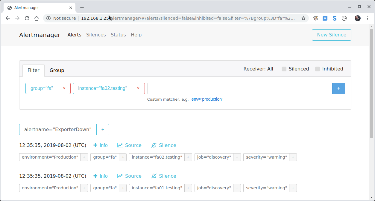 UI: AlertManager uses only the first label/value pair to filter alerts · Issue #1988 ...
