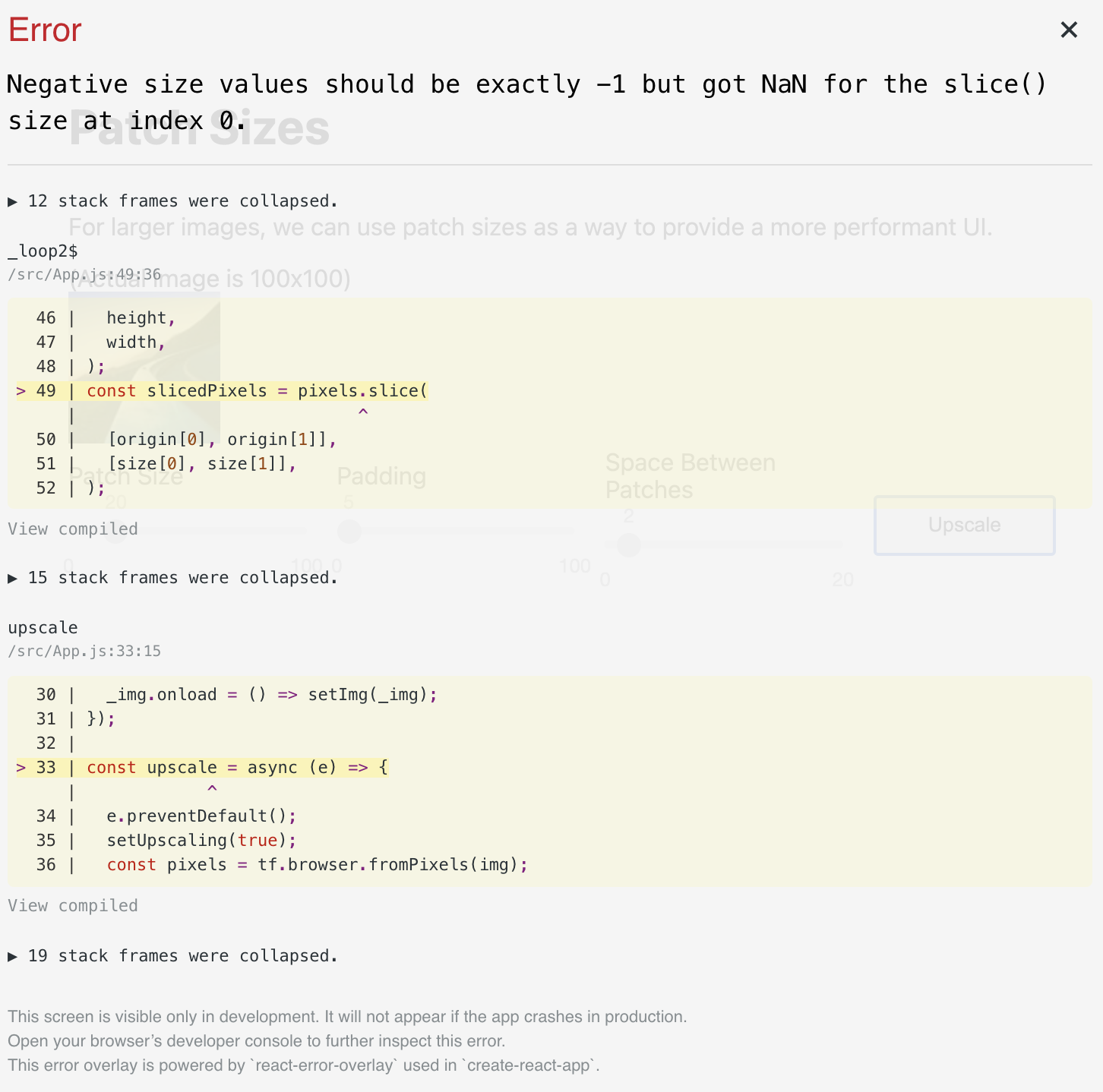 patch-sizes example seems not to be working by now · Issue #118 · thekevinscott/UpscalerJS · GitHub