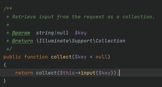 Request Collect With Only · Issue 39190 · Laravel Framework · Github
