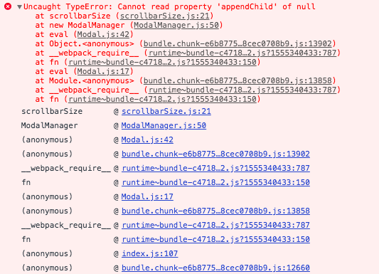 Modal Null Exception When React Bootstrap Is Loaded Before The Body Tag · Issue 3645 · React
