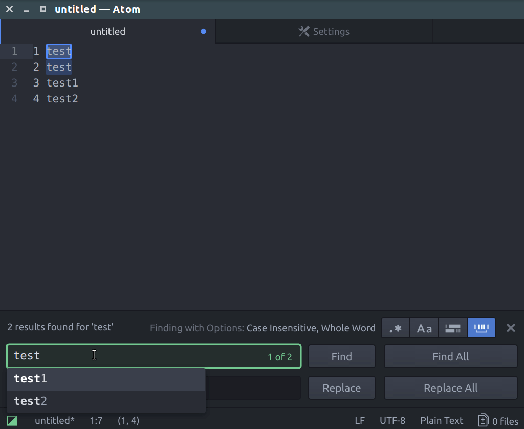 Select-next doesn't respect whole-word when set in find bar · Issue #1011 · atom/find-and ...