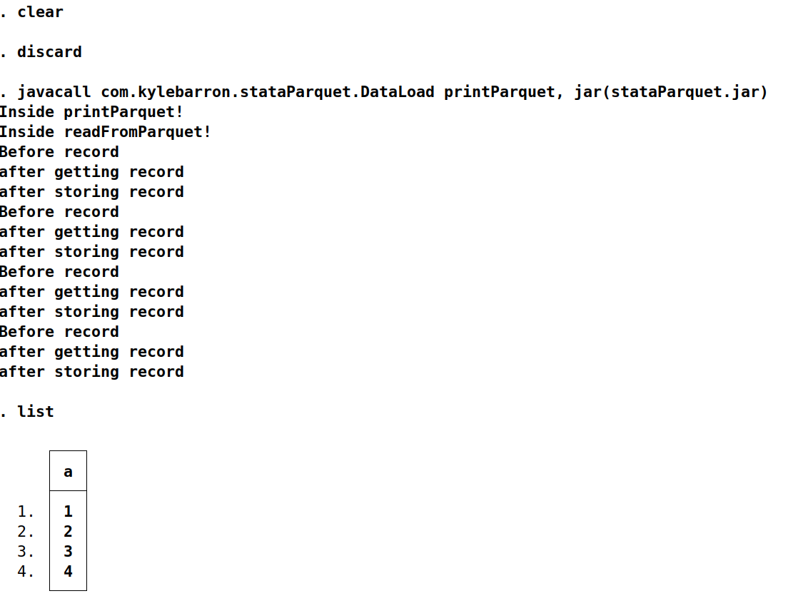 Rewrite in Java? · Issue #12 · mcaceresb/stata-parquet · GitHub