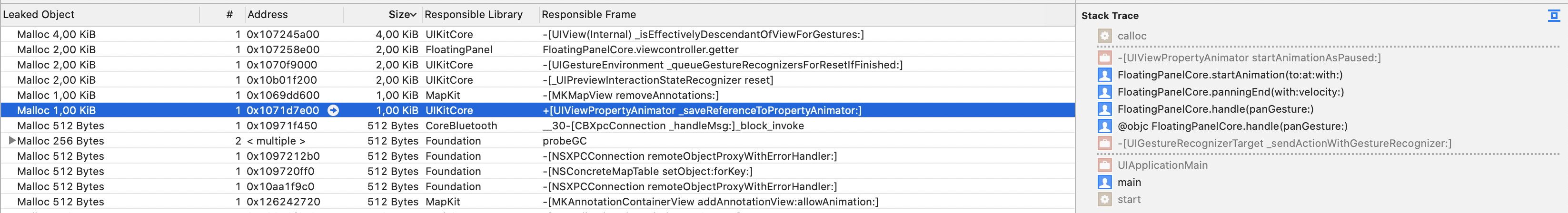 Memory leak during changing contentViewController · Issue #347 · scenee/FloatingPanel · GitHub