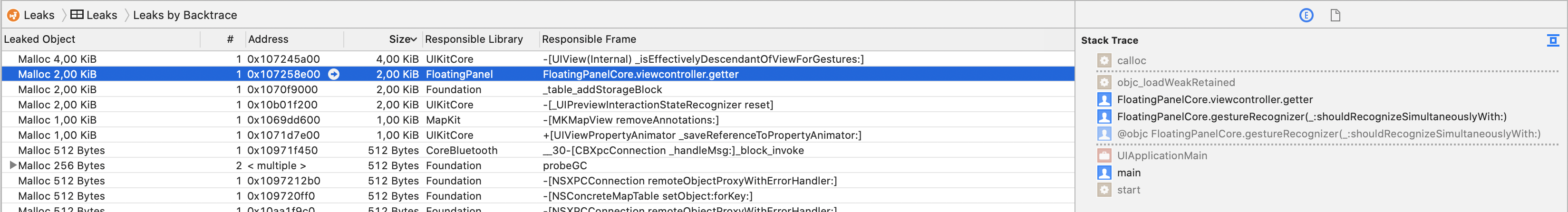 Memory leak during changing contentViewController · Issue #347 · scenee/FloatingPanel · GitHub