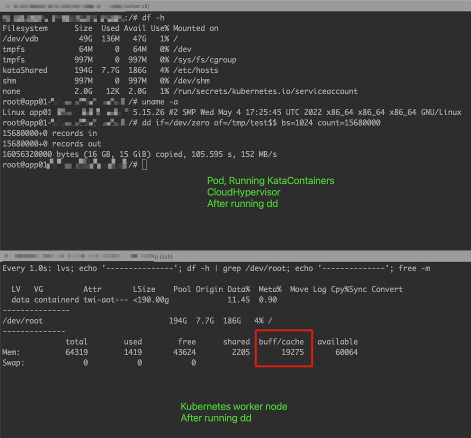 KataContainers is reserving high PageCache memory with DevMapper · Issue #4418 · kata-containers ...