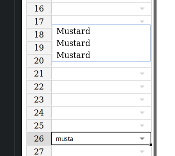 Bug in position of dropdown menu + autocomplete · Issue #850 · jspreadsheet/ce · GitHub