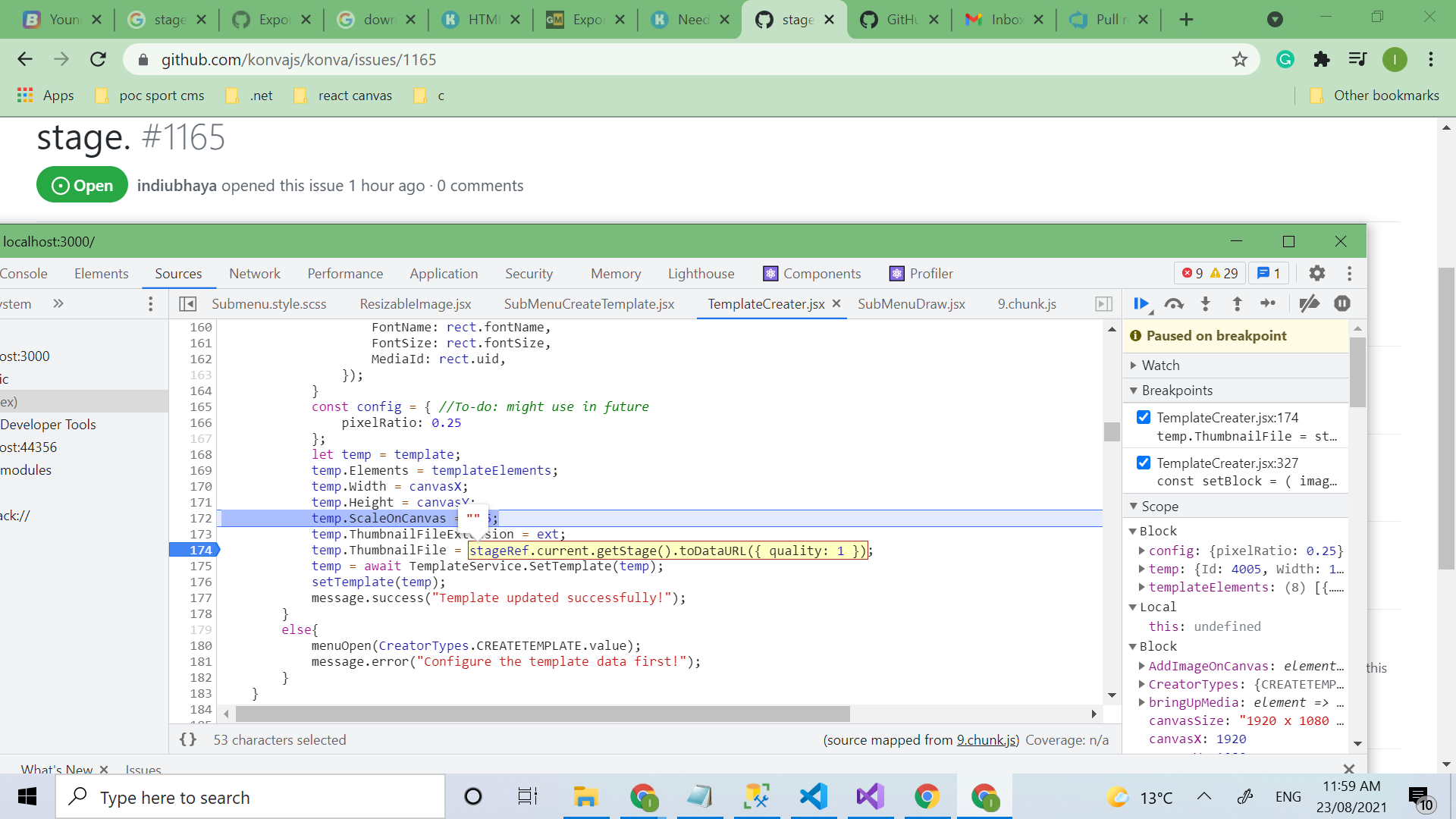 stage.toDataURL() returns empty string even if there are children of ... stage.toDataURL() returns empty string even if there are children of ...