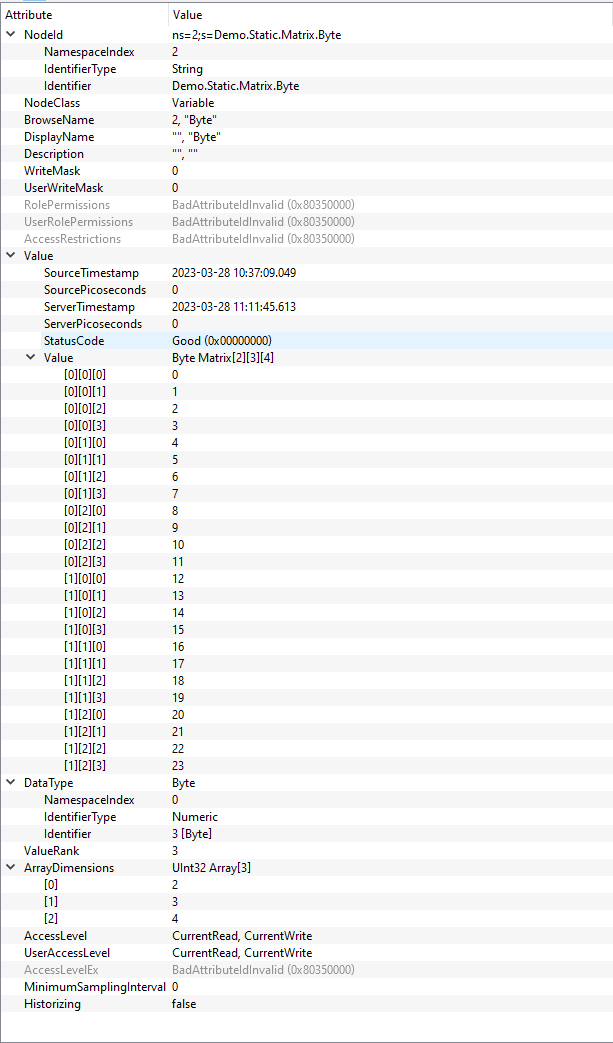 The matrix data in the writing operation cannot be set to a one-dimensional array · Issue #1109 ...