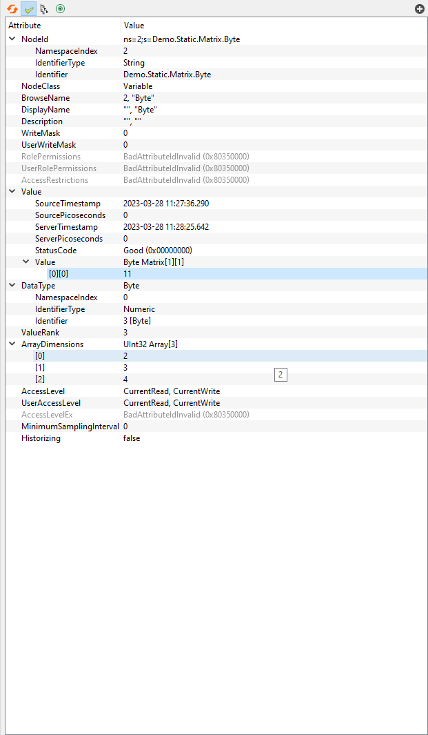 The matrix data in the writing operation cannot be set to a one-dimensional array · Issue #1109 ...