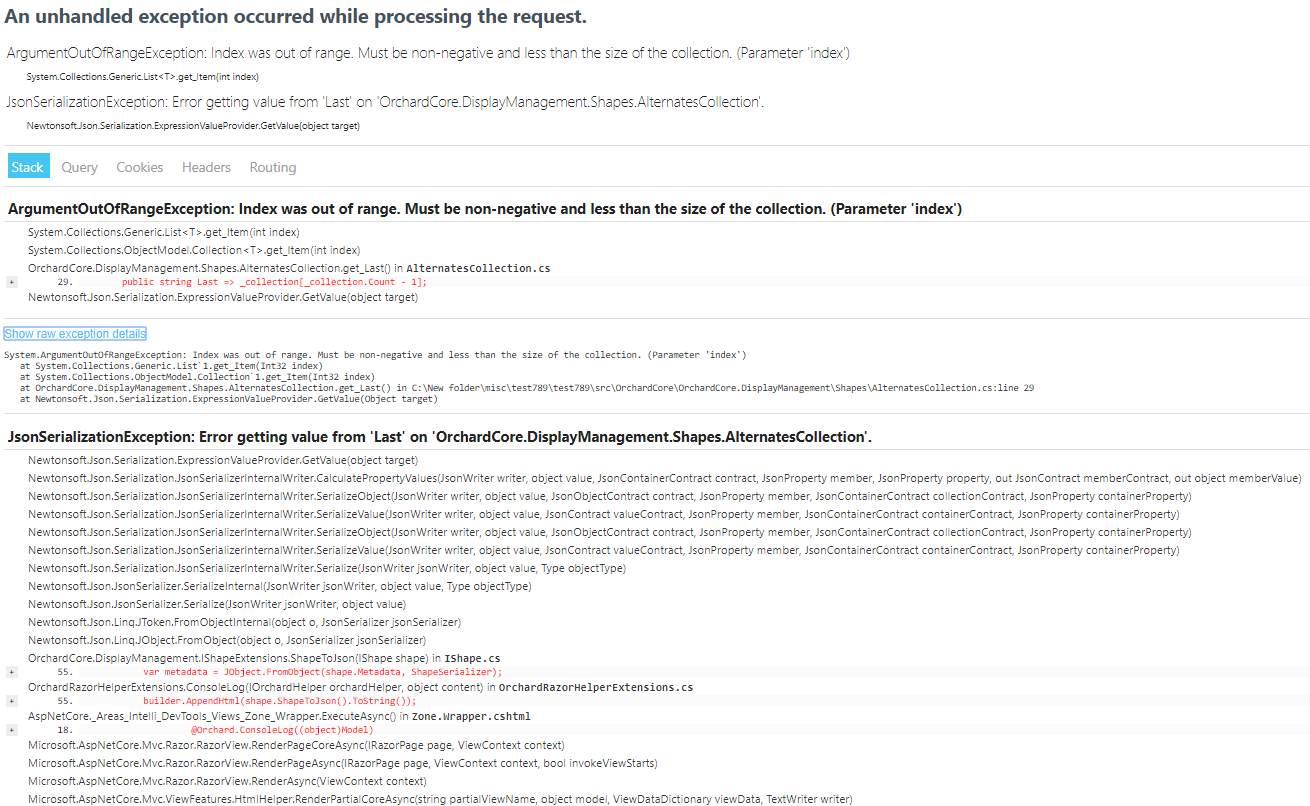 Orchardconsolelogshape Producing Error · Issue 5285 · Orchardcmsorchardcore · Github
