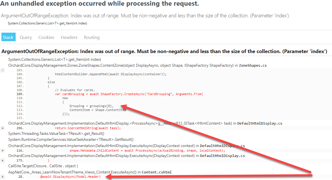 Index out of range from ContentZoneShape · Issue #6922 · OrchardCMS ...