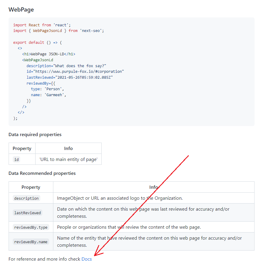 [Docs] WebPageJsonLd docs link goes to the wrong page · Issue #1109 · garmeeh/next-seo · GitHub